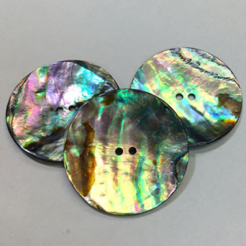 AA-1141 - Large, New Zealand Abalone Shell Button, 2 Sizes