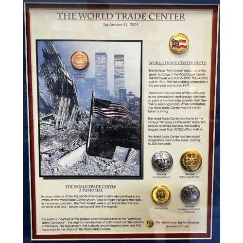 16893 911 World Trade Center Display Button Collectible