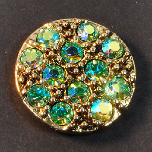 9411- AB Stones Gold and Ant. Gold Bases (6 Colors)