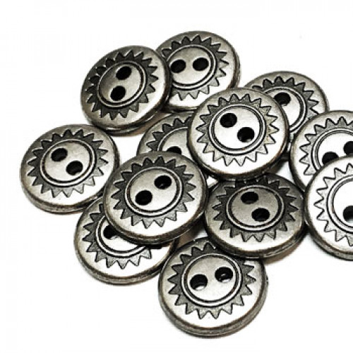 M-1232-D Metal Shirt Button, 1/2" - Priced per Dozen