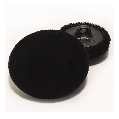 VE-1037-Black Velvet Button, 6 Sizes