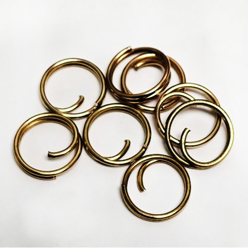 BTR-10- Gold 7/16 inch Button Rings -- Sold by the Dozen