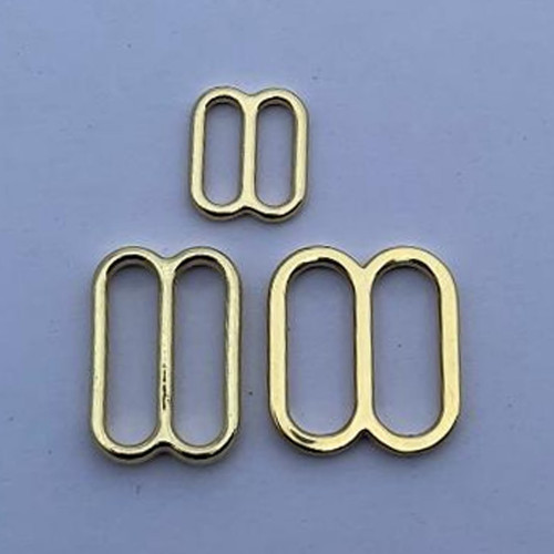 GM-014 Gold Metal Slider for Lingerie and Swimwear, 3 Sizes