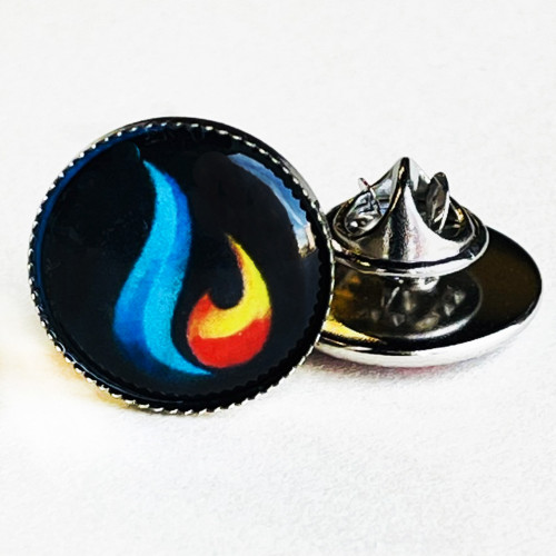 AA-001LP Fire Flame Chef Coat Lapel Pin, 3/4"
