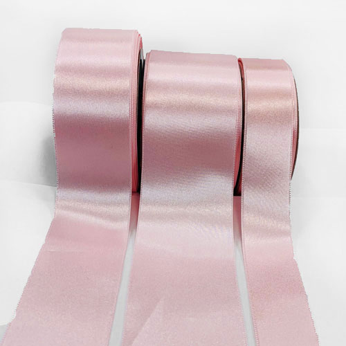 300 Col. 005 Light Pink Stephanoise Double Face Satin Ribbon, 3 Sizes ...