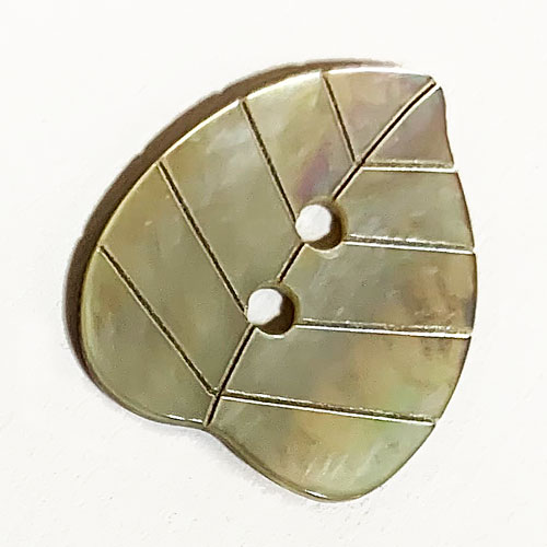 Agoya Shell Leaf Button, 3 Sizes - Sold by the Dozen