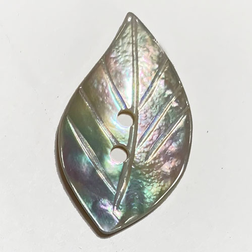 Agoya Shell Leaf Button, 30mm - Limited Supply