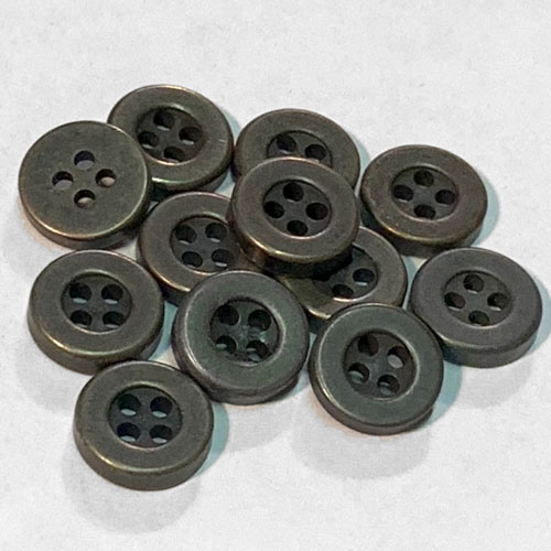 M-1904-D - Antique Nickel Plated Shirt Button, Priced per Dozen