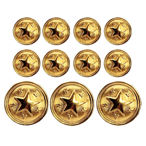 M-1920SET Set of Gold State of Texas Buttons, 2 Sizes (8 sleeve size, 5 ...