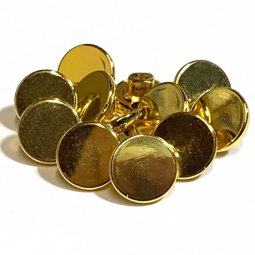 MG-7850 - Gold Metal Shirt Button, 11.5mm - Sold by the Dozen