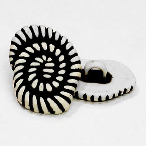 NV-1308 Black and White Fashion Button, 2 Sizes