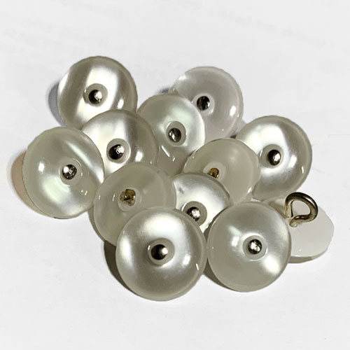P-1222 - Pin-Shank, Poly Pearl Shirt or Blouse Button, Priced Per Dozen