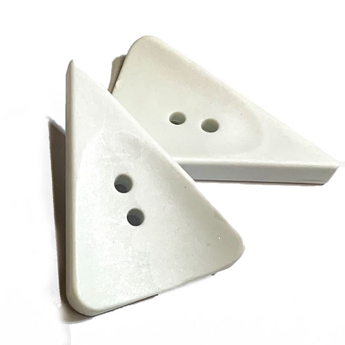 TGA-522 - Matte White Triangle Toggle Button, 2"
